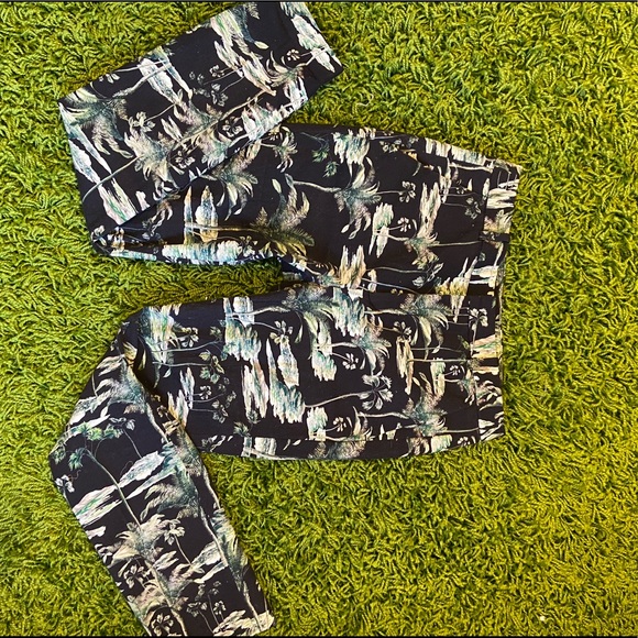 Zara | Pants & Jumpsuits | Zara Tropical Palm Tree Pants | Poshmark
